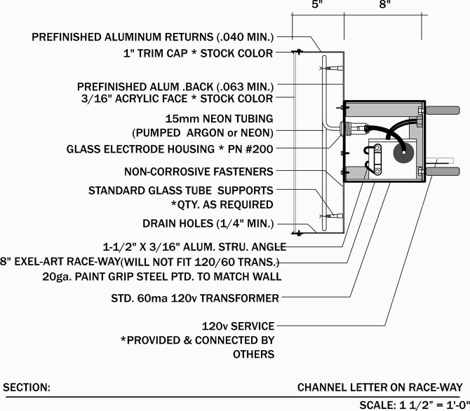 Shop Drawing Detail - Signage & Graphic Arts Portfolio